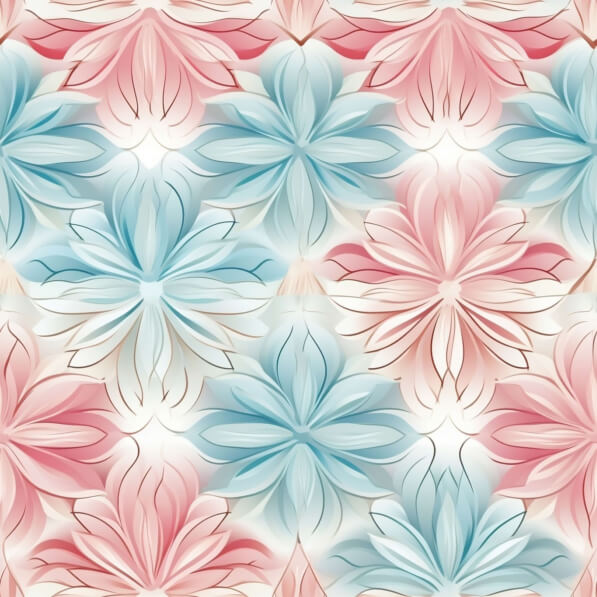 Download Seamless Floral Pattern in Pink, Blue, and White Patterns ...