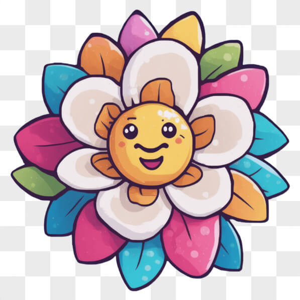 Download Cheerful Cartoon Flower with Smiling Face Cartoons Online ...