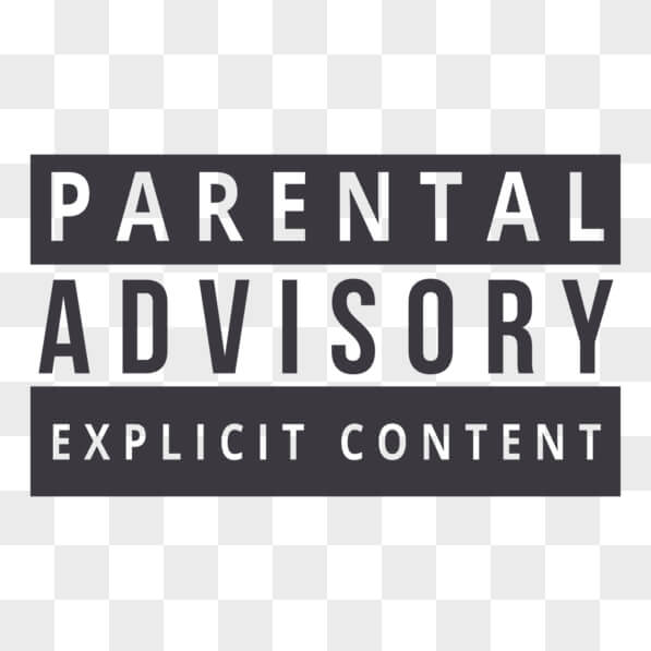 Download Parental Advisory Explicit Content Image with White Lettering ...