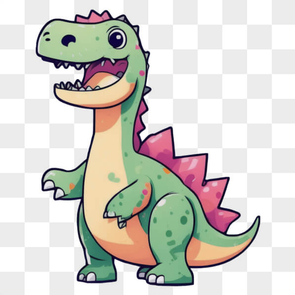 Descarga Dinosaurio de dibujos animados con la boca abierta Cartoons En Línea - Creative Fabrica