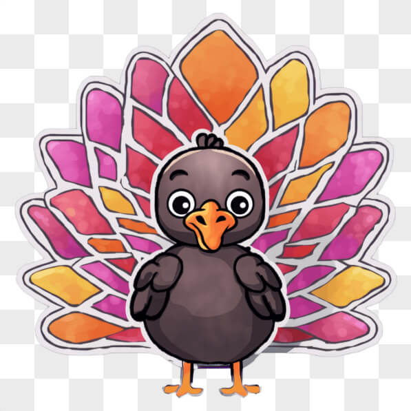 Download Colorful Thanksgiving Turkey Cartoon with Mosaic Tile ...