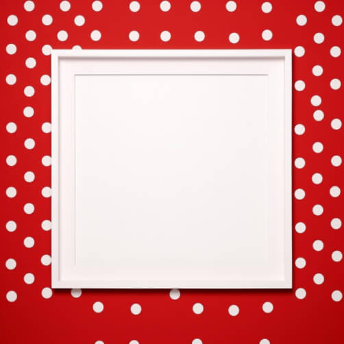 Download Red and White Polka Dot Frame on Red Background Backgrounds ...