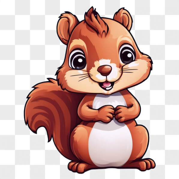 Download Happy Squirrel Sitting on Hind Legs Cartoons Online - Creative ...