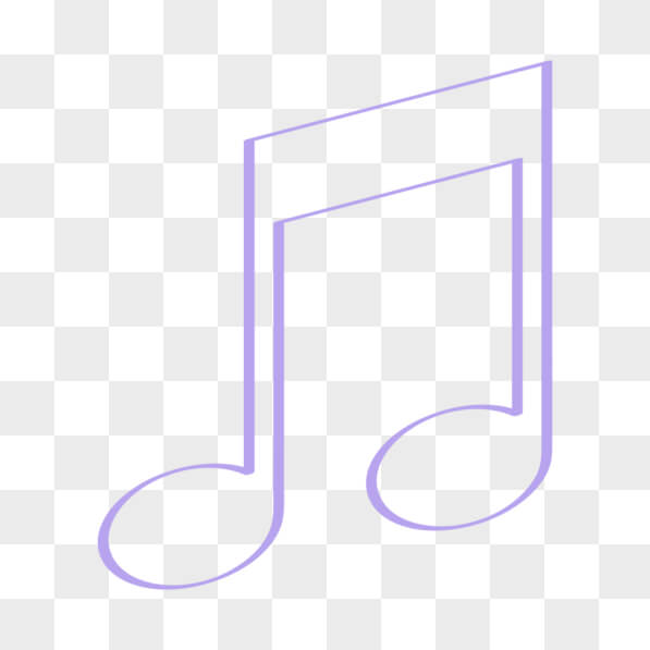 Descarga Ícono de Nota Musical Morada en Fondo Negro PNGs En Línea ...
