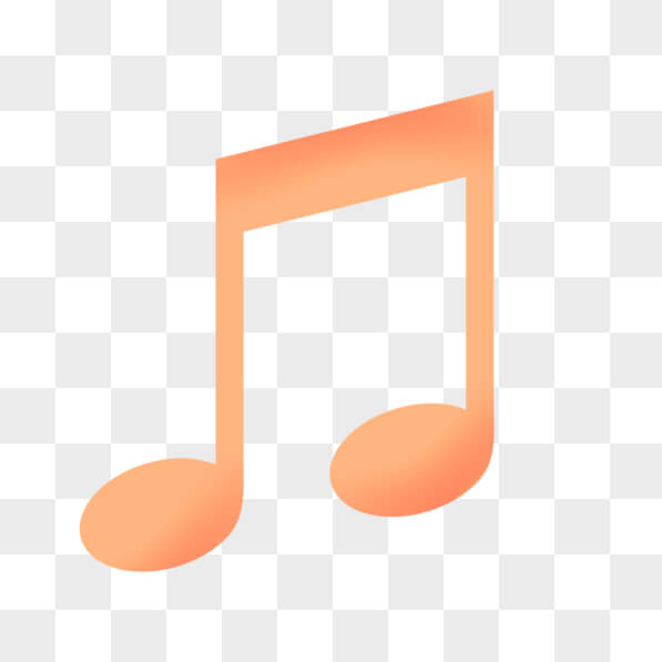 Download Orange Music Note Symbol on Black Background PNGs Online ...