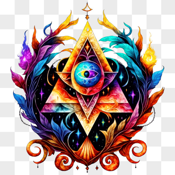 Download Ancient Esoteric Religion Symbolism with All Seeing Eye and ...