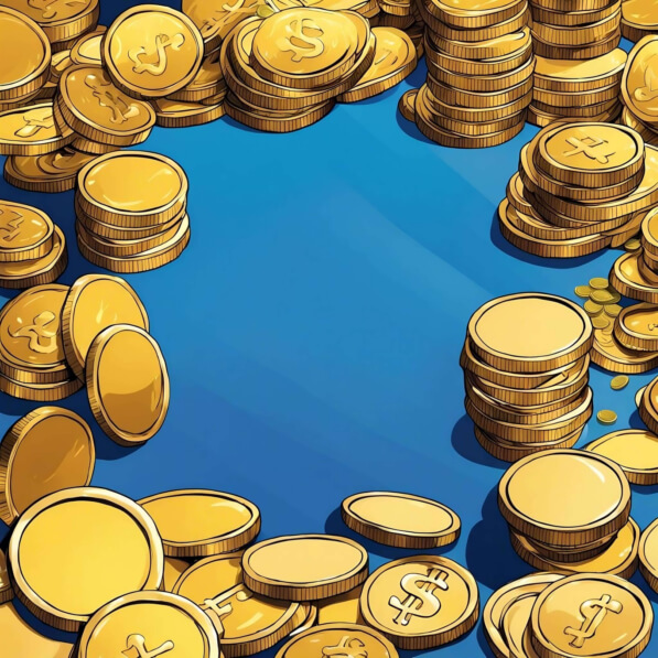 Download Triangle of Gold Coins - Symbol of Currency and Wealth ...