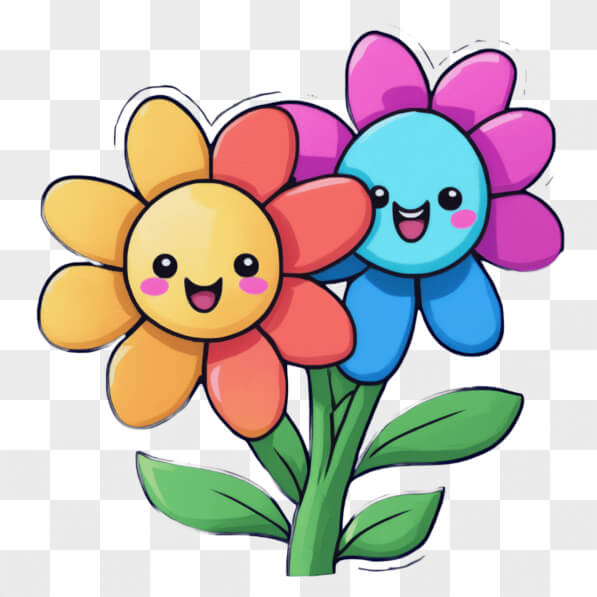 Download Colorful Cartoon Flowers with Smiley Faces Cartoons Online ...