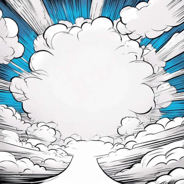 Download Comic Book Style Background with Clouds and Rays of Light ...
