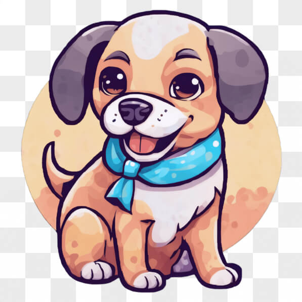 Download Happy Cartoon Dog with Blue Scarf Cartoons Online - Creative ...