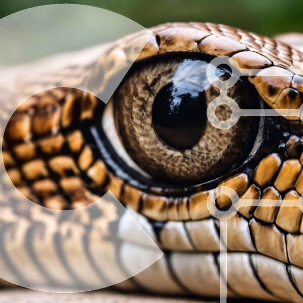 Detailed View of a Snake's Eye and Scales stock photo | Creative Fabrica