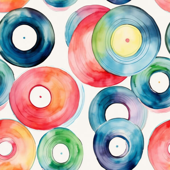 Download Colorful Vinyl Records Seamless Pattern Patterns Online ...