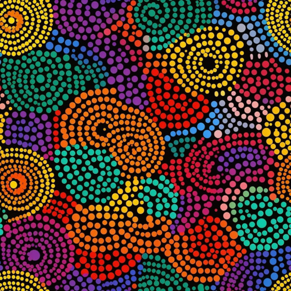 Download Colorful Aboriginal Dot Paintings Seamless Pattern Patterns ...