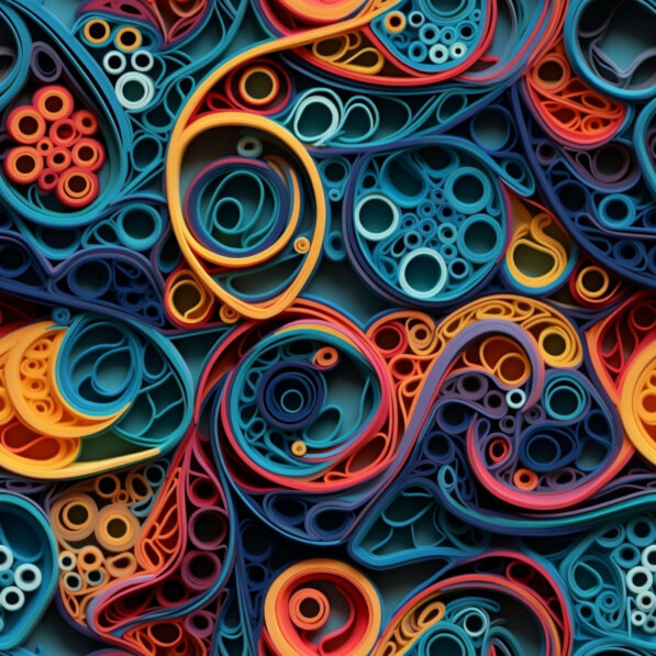 Download Colorful Paper Tube Artwork Patterns Online - Creative Fabrica