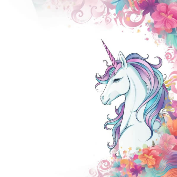 Download Colorful Unicorn with Flowers Backgrounds Online - Creative ...