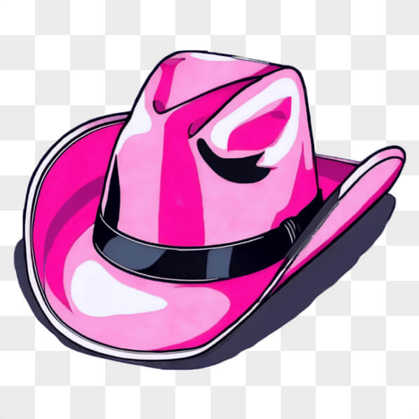 Download Pink Cowboy Hat on Black Background Cartoons Online - Creative ...