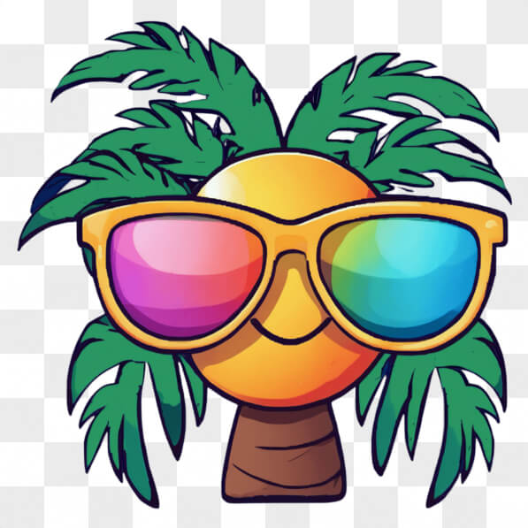 Download Smiling Palm Tree with Sunglasses Cartoons Online - Creative ...