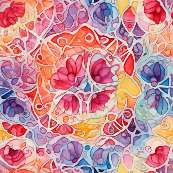 Download Colorful Abstract Floral Painting with various colors and ...