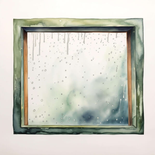 Download Watercolor Painting of Open Window with Raindrops Backgrounds ...