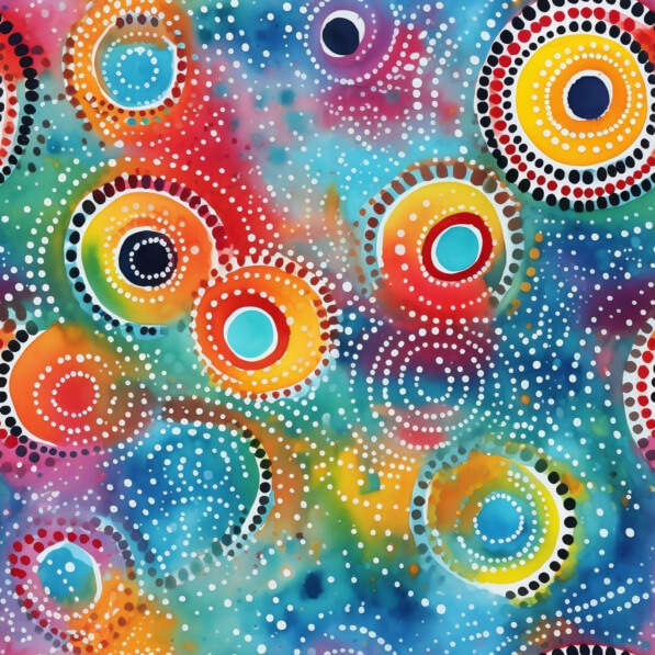 Download Colorful Abstract Painting Inspired by Australian Aboriginal ...