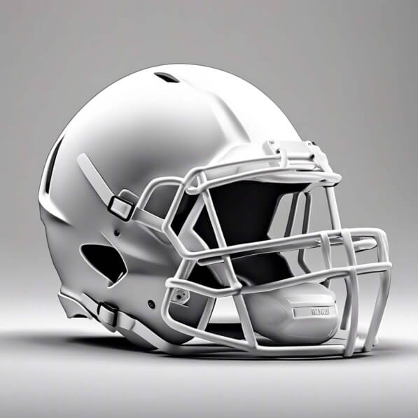 Download White Football Helmet in 3D Rendering Mockups Online ...