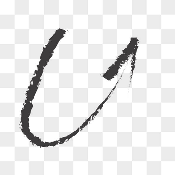 Download Black and White Handwritten Letter U with Arrow PNGs Online ...