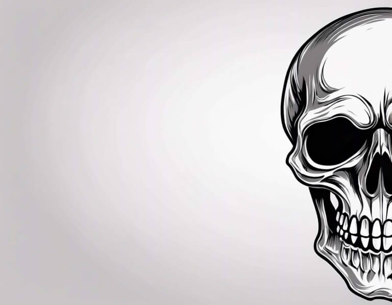 Download Black and White Comic Style Skull Drawing Backgrounds Online ...