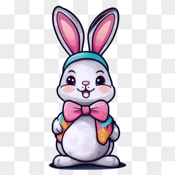 Download Adorable Easter Bunny in Festive Outfit Cartoons Online ...