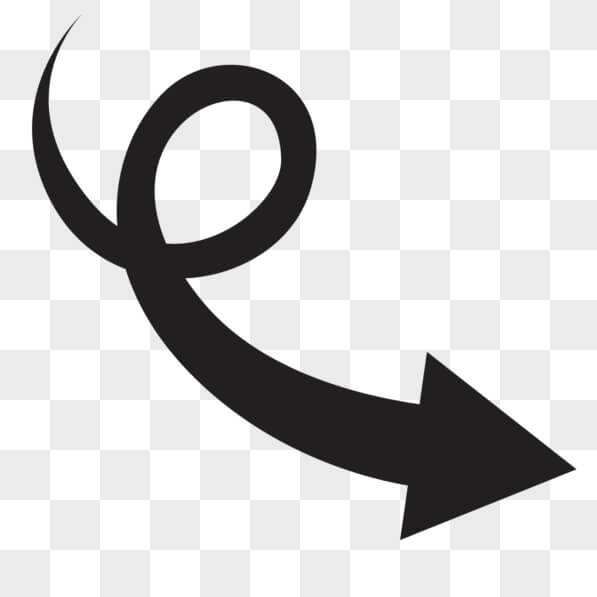 Download Curvy arrow symbol pointing towards viewer PNGs Online ...