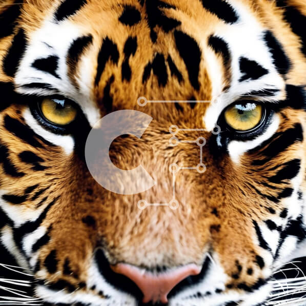 The Majestic Power of a Tiger's Gaze stock photo | Creative Fabrica