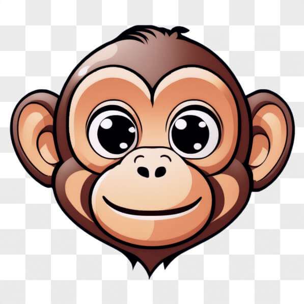 Download Cartoon Monkey Head with Big Eyes Cartoons Online - Creative ...