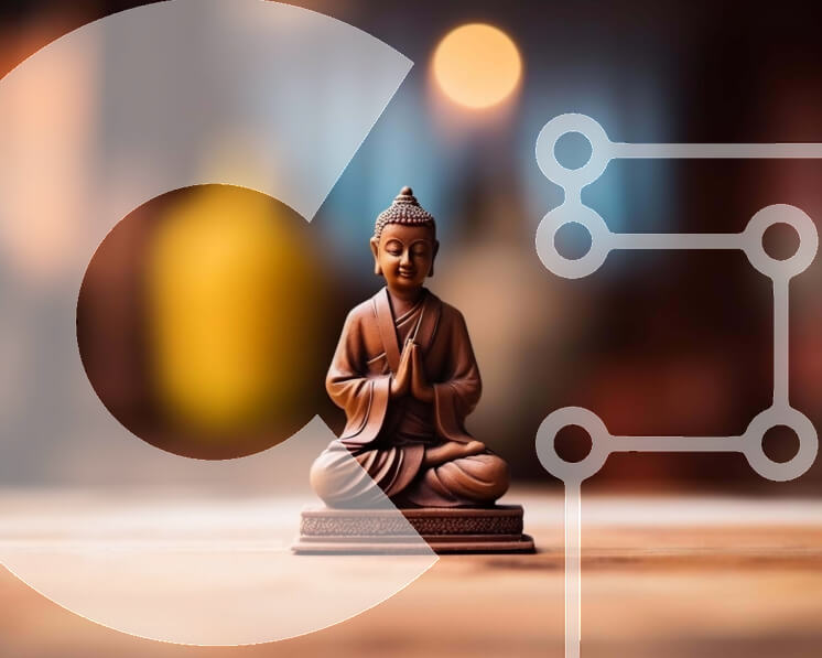 Brown Buddha Statue for Meditation and Spiritual Practice stock photo | Creative Fabrica