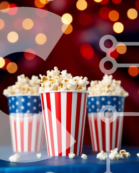 Festive American Flag Popcorn Cups stock photo | Creative Fabrica