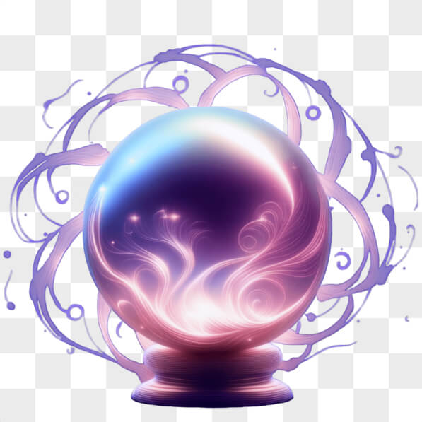 Download Crystal Ball with Purple Swirls for Divination and Magic PNGs ...
