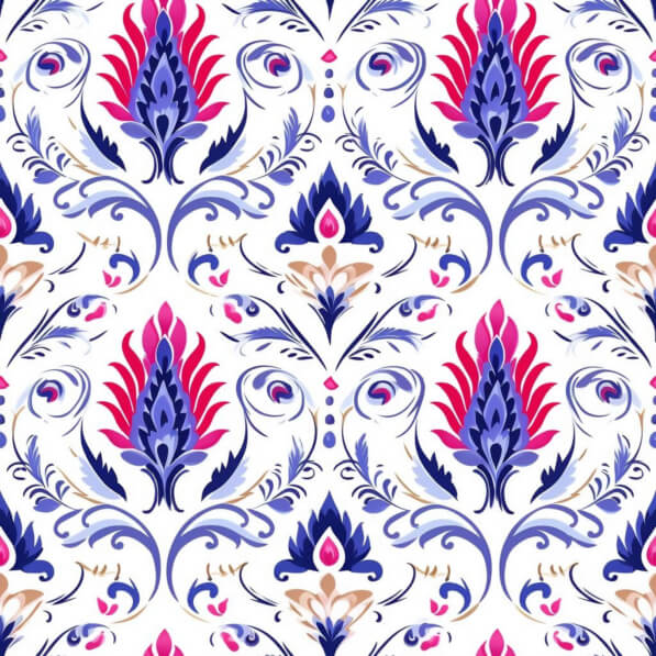 Download Seamless Floral Pattern in Blue, Pink, and Purple Patterns ...