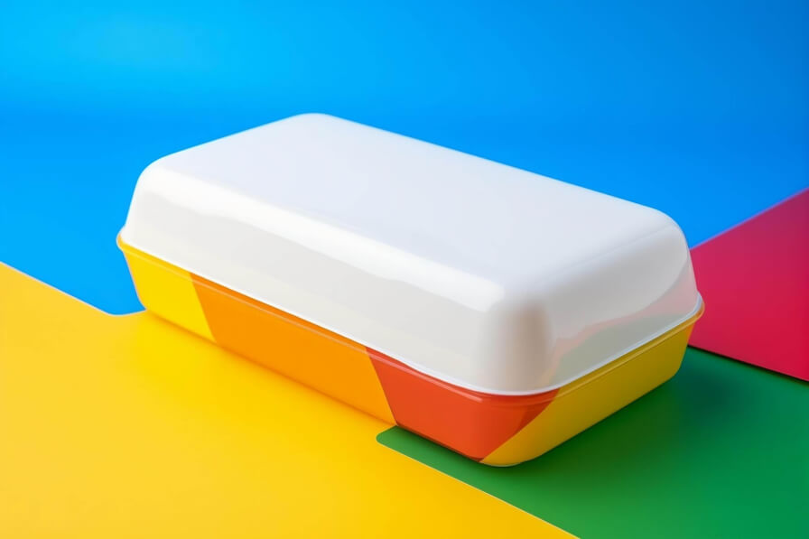 Download White Lunch Box on Colorful Surfaces Mockups Online - Creative ...