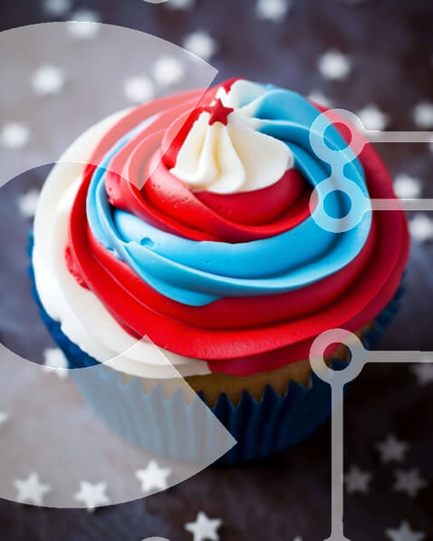 Patriotic Cupcake for Independence Day stock photo | Creative Fabrica