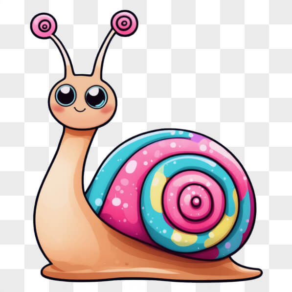 Download Colorful Snail on Shell Cartoons Online - Creative Fabrica