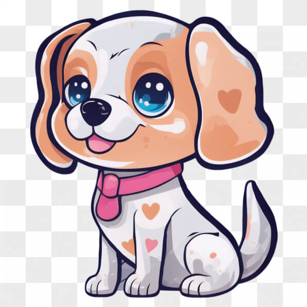 Download Cartoon Dog with Blue Eyes and Brown Fur on Black Background ...