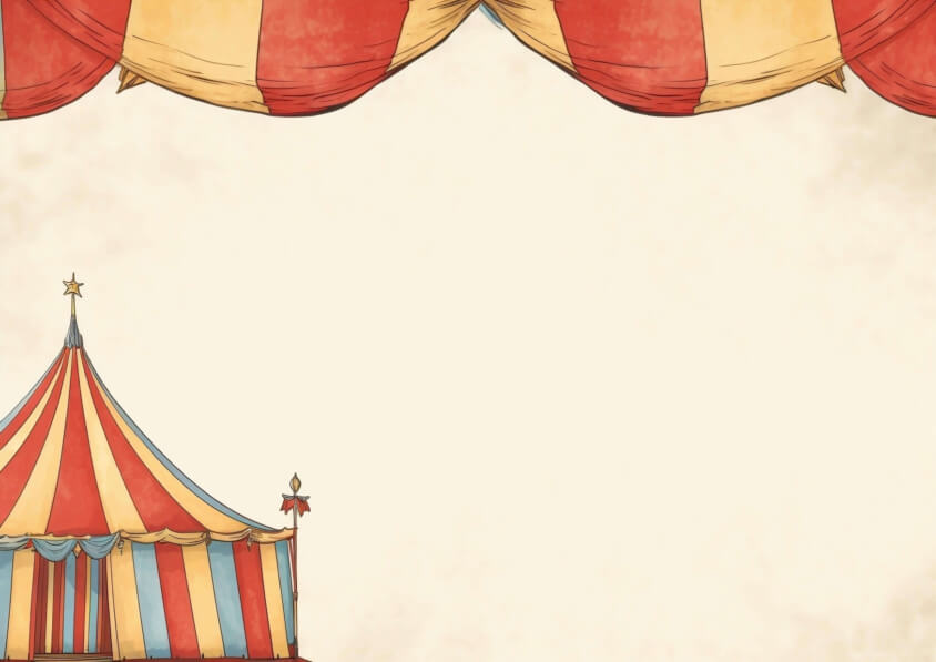 Descarga Carpa de circo a rayas coloridas sobre fondo de papel antiguo ...