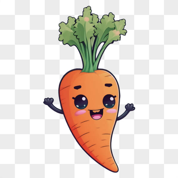 Download Cheerful Cartoon Carrot Character for Food Products Cartoons ...