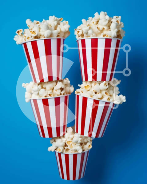Impressive Heart-shaped Popcorn Cups stock photo | Creative Fabrica
