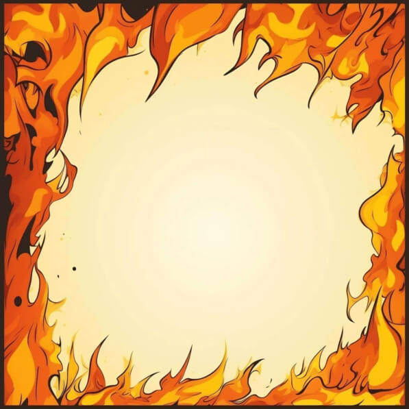 Download Frame with Fire Flames Background Vector Illustration ...