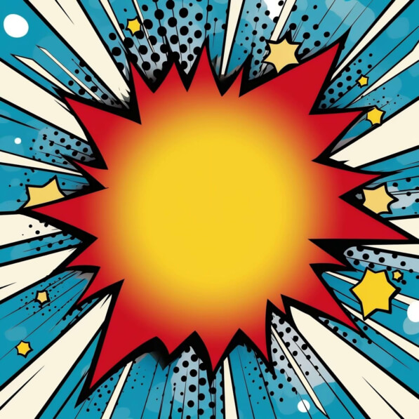 Download Comic Book Explosion with Stars and Sunburst Background ...