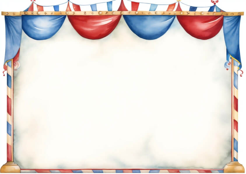 Download Circus Tent Frame with Colorful Ribbons and Bows Backgrounds ...