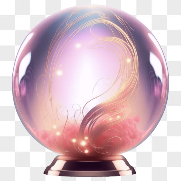 Download Magical Clear Glass Ball with Pink and Purple Swirls PNGs ...