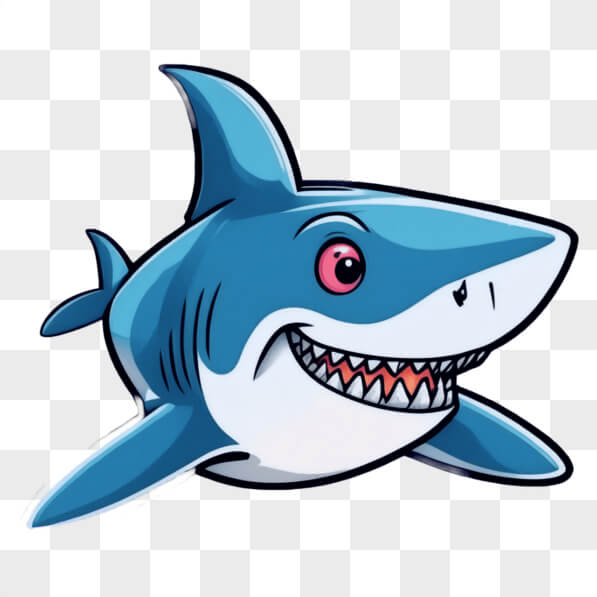 Descarga Tiburón de Dibujos Animados con la Boca Abierta y Sonriendo ...