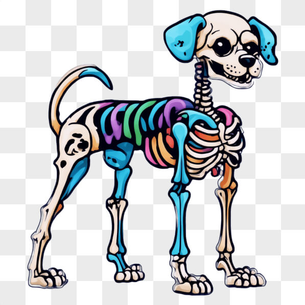 Download Colorful Dog Skeleton for Dia de los Muertos Celebration ...