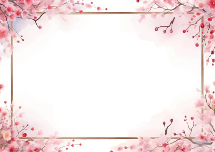 Download White Frame with Pink Cherry Blossoms for Any Occasion ...