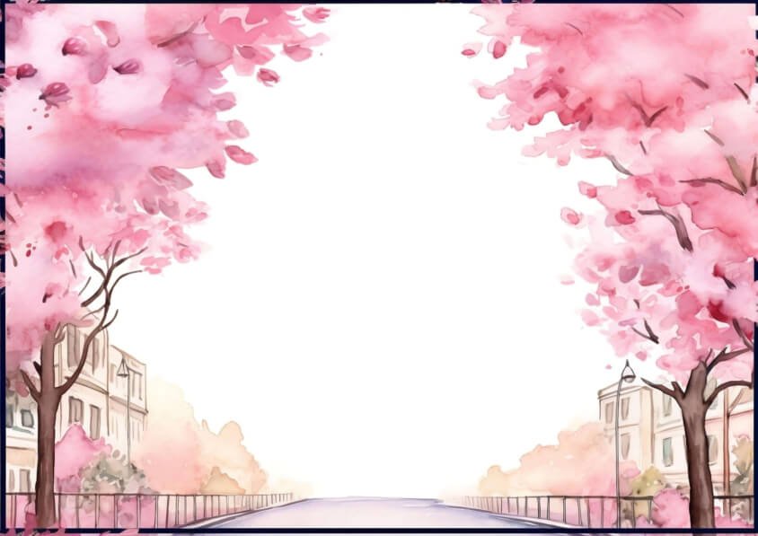 Download Spring Cherry Blossom Watercolor Background Backgrounds Online ...